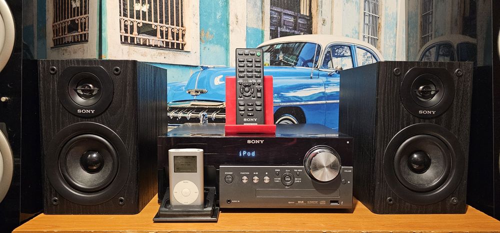 Amplificator statie receiver sistem Sony CMT MX 550i USB CD Radio boxe ...