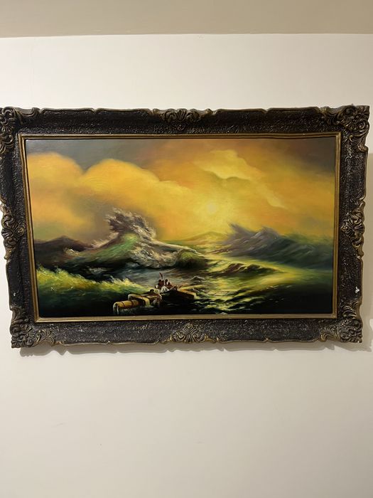 Tablou vintage mare Albesti • OLX.ro