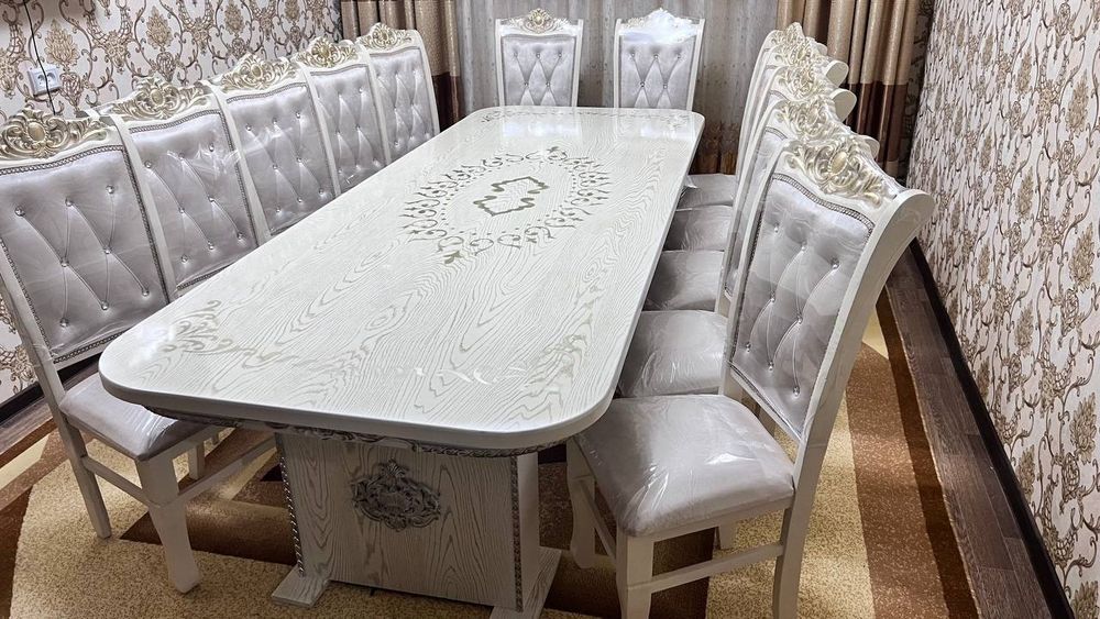 Stol-Stul Kamplekt 12 talik stul Stol 1.10x275 Arzon Baquvat: 4 650 000 сум - Мебель для ...