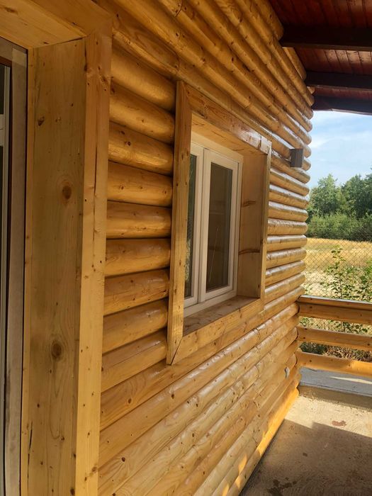 Lambriu din lemn semirotund cu aspect de bustean! Cu sau fara Montaj ...