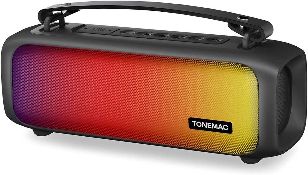 TONEMAC Преносима Bluetooth колонка, радио, водоустойчив дизайн 10h гр ...