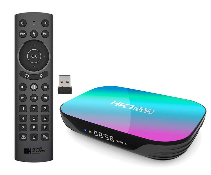 ТВ Бокс приставка HK1 BOX 4/64 ATV Air Mouse пульт указка голос tv box ...