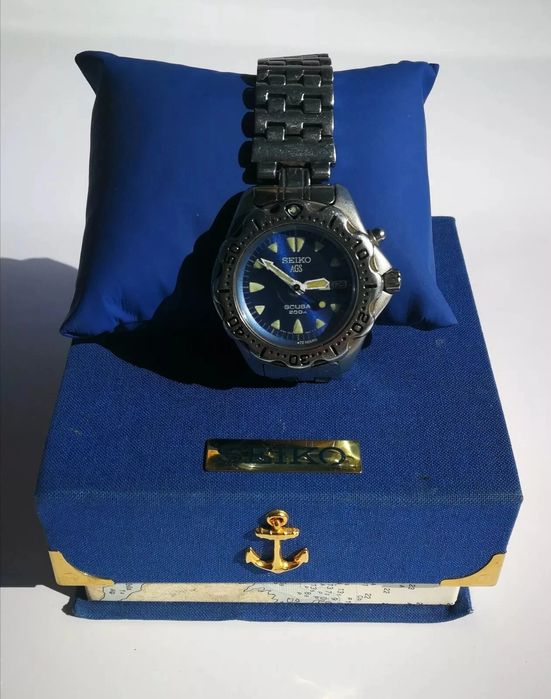 Seiko Ags Scuba 200m Albastru Diver's ref 5M23 6B40 Kinetic Iasi • OLX.ro