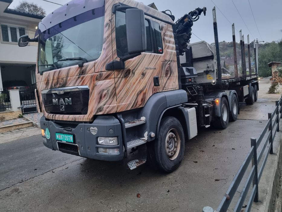 Man 6x4 cap tractor tgs 33.440 cu macara hiab 220 Bistrita • OLX.ro