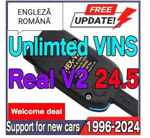 Tester Diagnoza VCDS 23.3.1/24.5 V2 VAG VW/Audi/Skoda VAG COM 100 lei ...