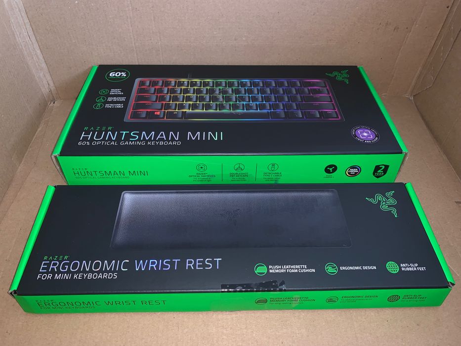 Razer Huntsman Mini Purple Switch + Ергономична Wrist Rest гр. Видин ...