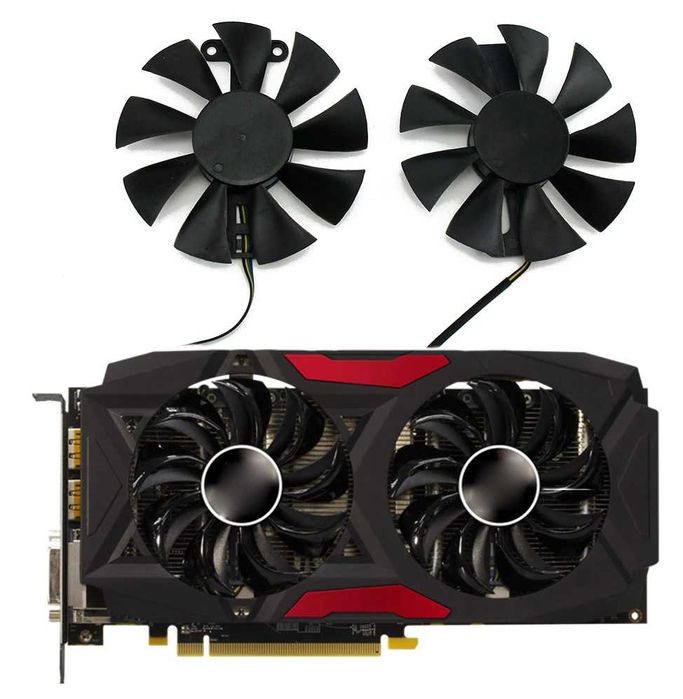 Вентилатор за видео карта PowerColor Red Dragon RX 470 RX 480 RX 580 гр ...