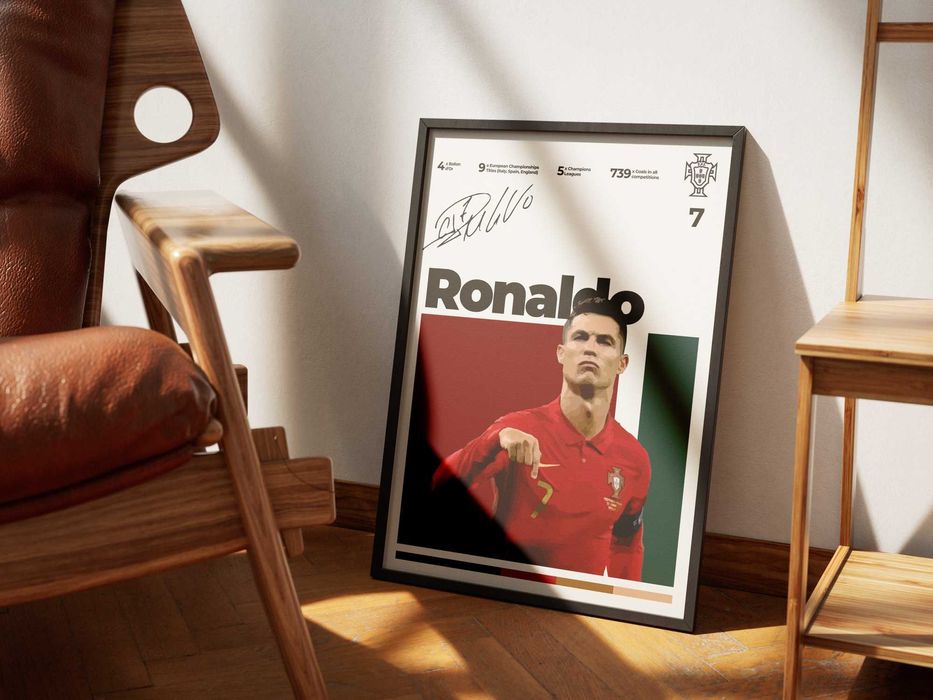 Poster ilustratie Cristiano Ronaldo. Cadou pentru fani. Bucuresti ...