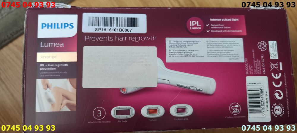 Aparat epilat profesional DEFECT nu porneste PHILIPS SC2009 complet ...