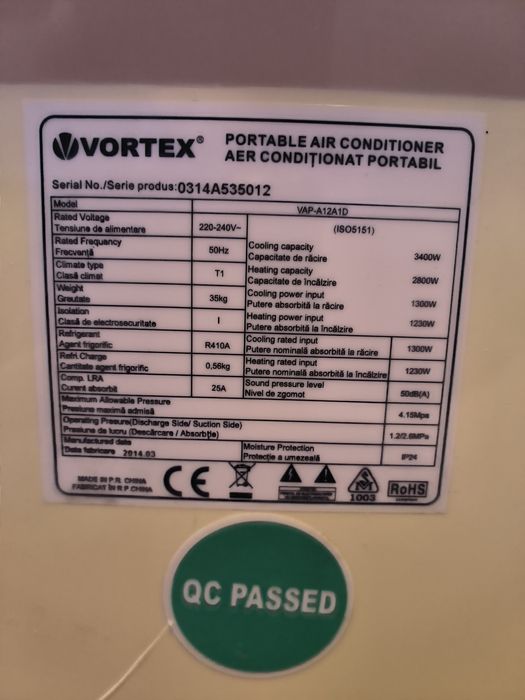 AC mobil Vortex 12000BTU Cernavoda • OLX.ro
