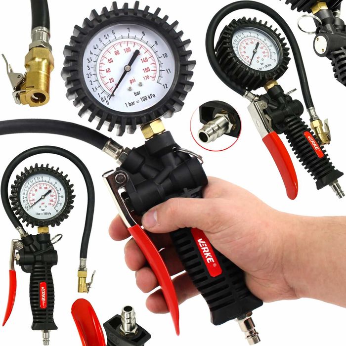 Pistol pneumatic umflat roti manometru 12bar aer comprimat (V81265 ...
