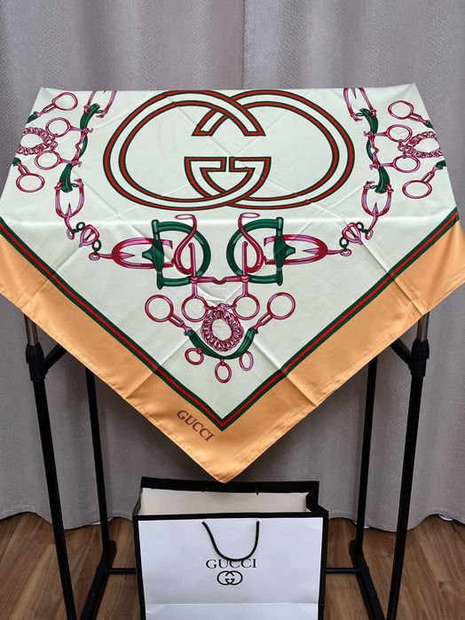 [Calitate TOP] Esarfa/sal/batic/accesoriu geanta Gucci matase 100% ...