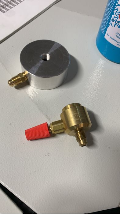 Suport pentru butelie freon r600 cantar plus cap rothenberger robinet ...