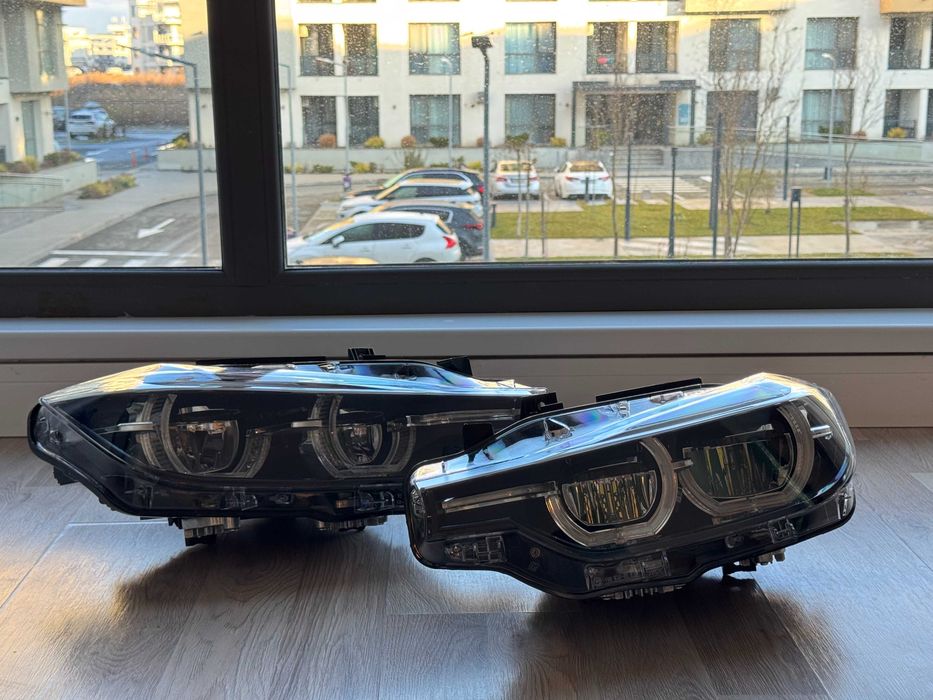 BMW 3 Series F30 F31 Shadow Edition Faruri Full LED Stânga & Dreapta ...