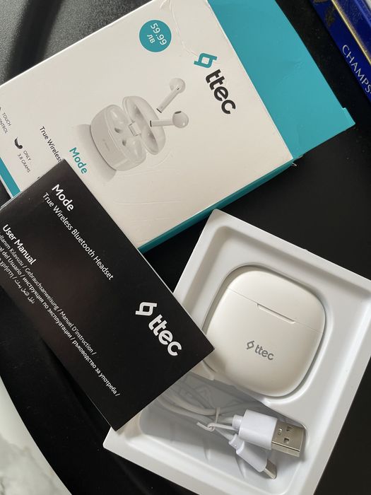 Bluetooth слушалки ttec Mode, TWS, Бели с. Драгичево • OLX.bg