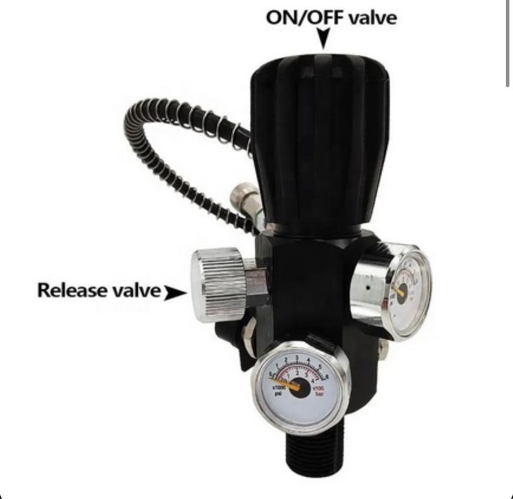 Кран за карбонова бутилка с 2 манометъра и зарядна станция PCP 300BAR гр. София Овча купел 1 ...