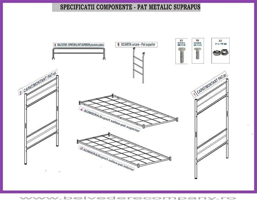 Pat metalic suprapus model BEL 01 FABY Dragasani • OLX.ro