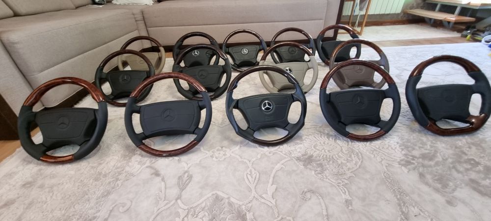 Volan lemn mahon Mercedes amg w463 w124 w140 w129 w210 w126 S E SL SEC ...