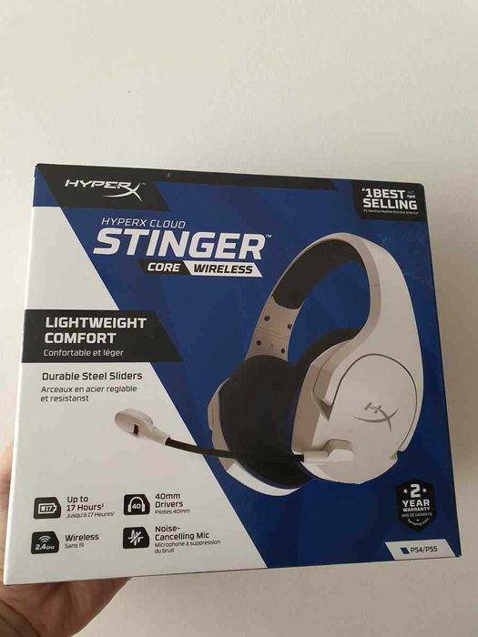 Casti Gaming Wireless HyperX Cloud Stinger Core PC PS4 PS5 Alb Sigilat ...