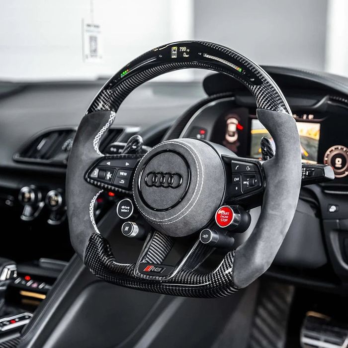 Volan AUDI R8 carbon custom | A3 A4 A5 A6 Q8 Q5 Q4 | alcantara padele ...