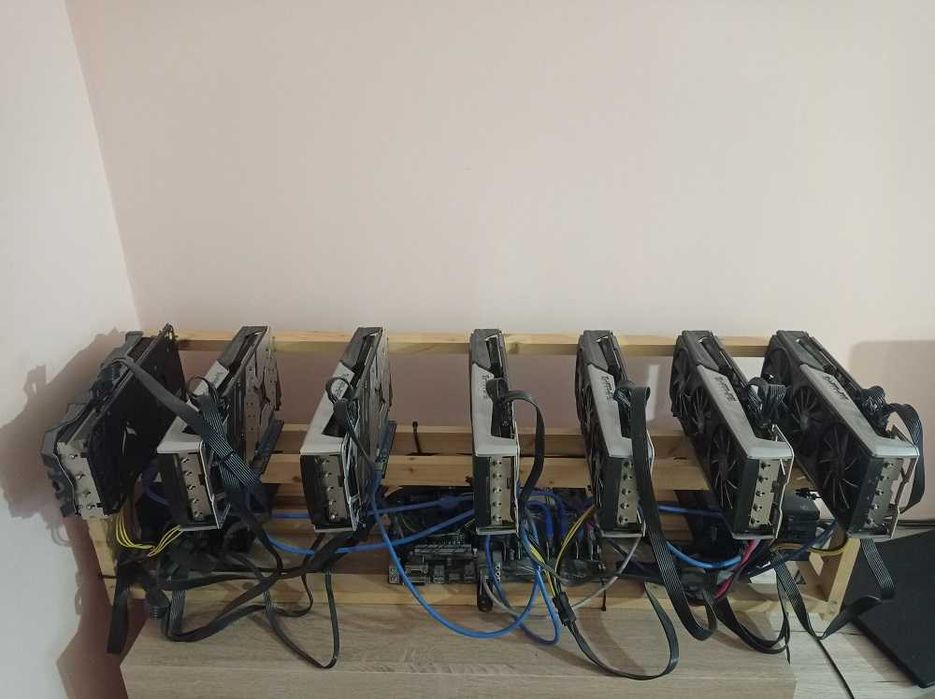 Mining Rig AMD RX 5700 XT Sapphire Nitro+ Риг криптовалута 8gb гр ...