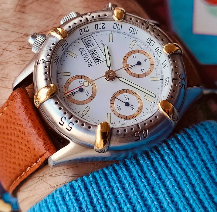 Rivado Cronograf Elvetian Automatic Valjoux 7750 Bezel Rotativ zi data ...