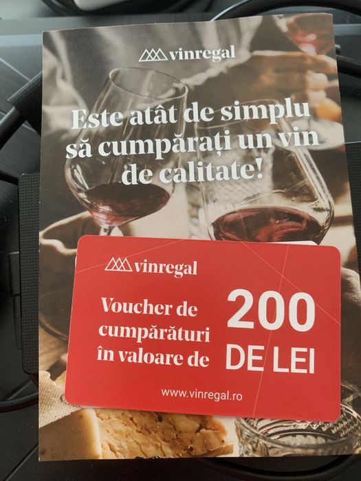 Card reducere 200 RON la cumparaturi de 400 RON pe vinregal Iasi • OLX.ro