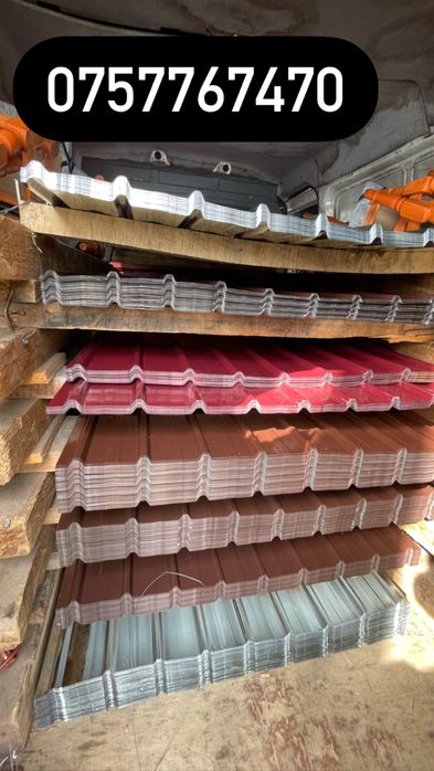 Tabla cutata colorata și zincată pentru acoperiș sau gard Lugoj • OLX.ro