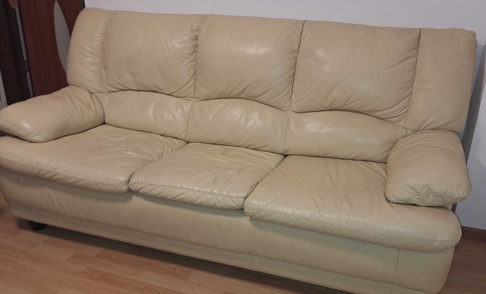 Canapea piele naturala Mobexpert, 3 loc, extensibila. Constanta • OLX.ro