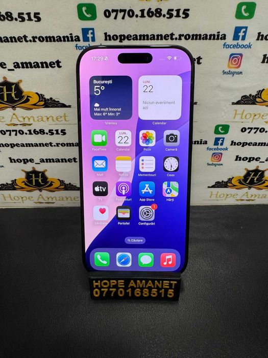 Hope Amanet P3 Iphone 16 pro / 256 gb / 100% baterie Bucuresti Sectorul ...