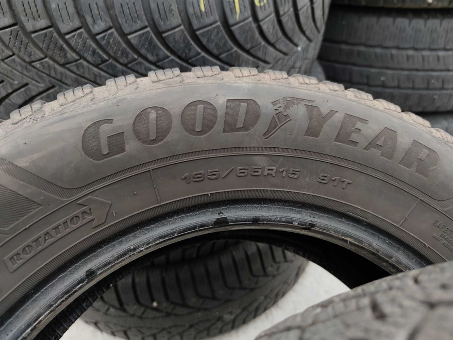 2бр Зимни Гуми 195 65 15 - Goodyear - DOT 2019 гр. Бургас Меден рудник ...