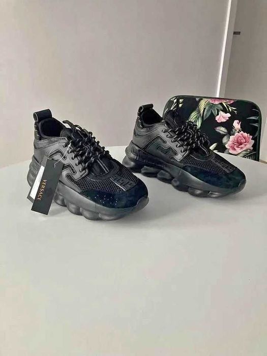 Adidasi Versace Chain Reaction Universal Black (Livrare cu verificare ...