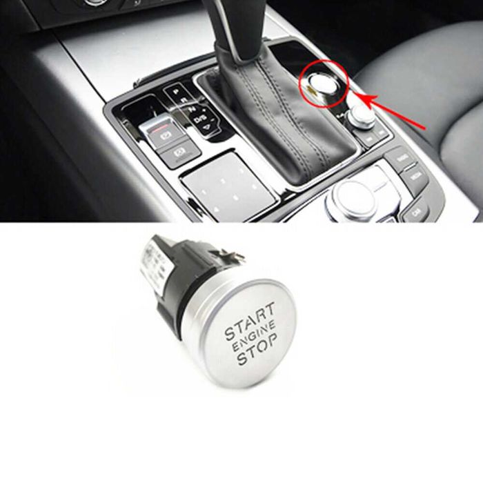 Старт стоп бутон ауди A4 A5 A6 A7 A8 Q3 Q5 Q7 Start Stop Audi копче гр ...