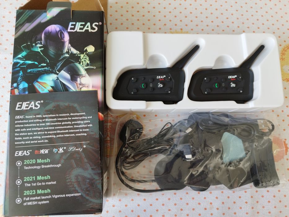 Intercom EJEAS V6 pro plus (+) set casca bluetooth moto Popesti ...