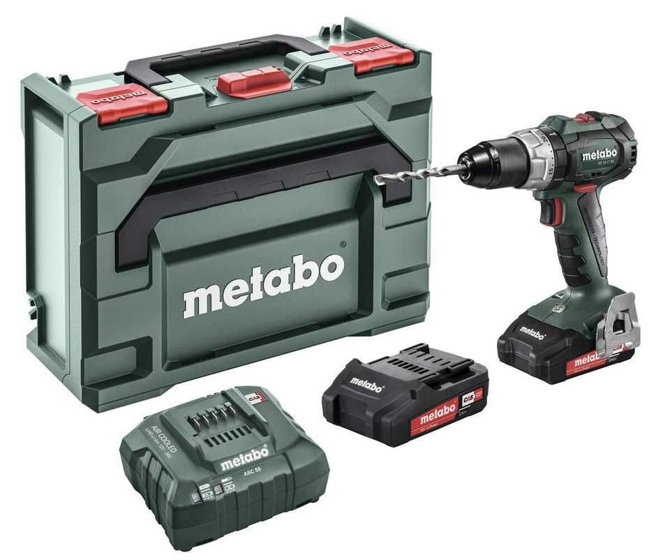 Акумулаторен Безчетков Винтоверт Metabo 18V 60Nm Куфар 2 Батерии Заряд ...