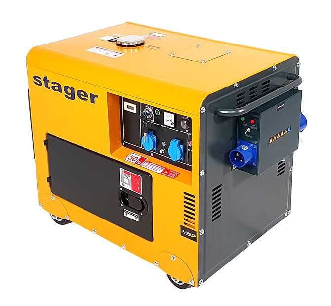 Generator curent Stager DG 5500S+ATS insonorizat 5kW,monofazat diesel ...