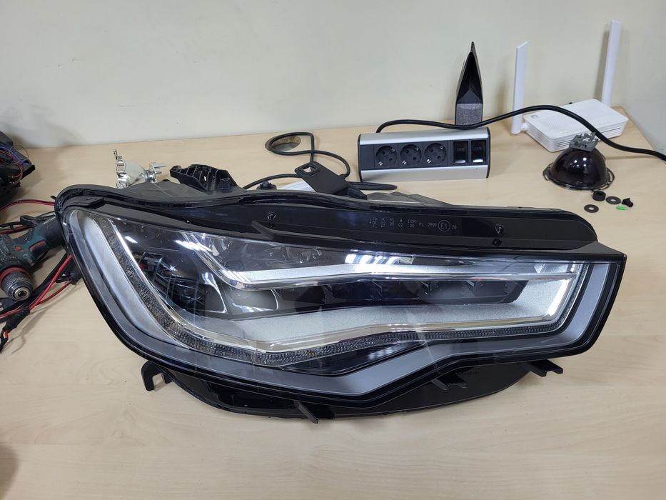 Десен фар фарове Audi A6 C7 4G Matrix desen far ауди 6 7 4г матрикс гр ...