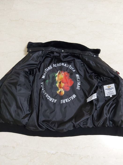 Geaca originala bărbați din piele naturala, aeronautica militare, M ...