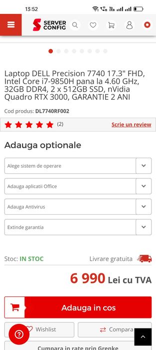 Laptop DELL Precision 7740 i7-9850H 32GB 512GB SSD RTX 3000 6GB FHD Cluj-Napoca • OLX.ro