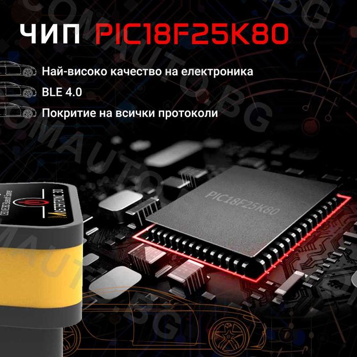 Уред за автодиагностика Mastertronic 310, BLE 4.0 IOS Android, elm327 ...