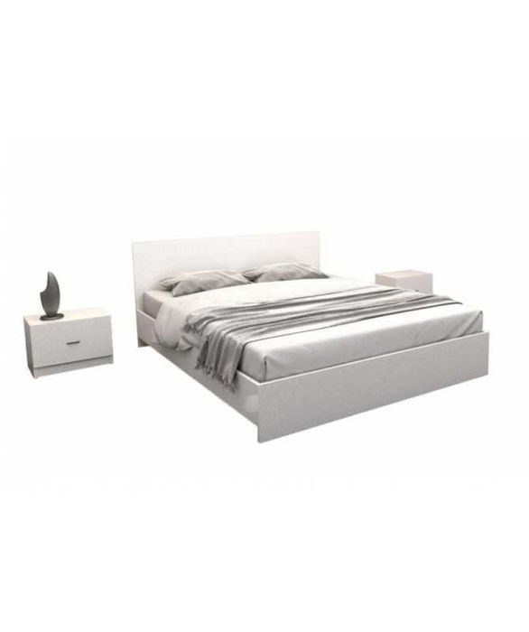 Dormitor Raio Alb / Pat 2 Noptiere Dulap/Sifonier COD003 Resita • OLX.ro