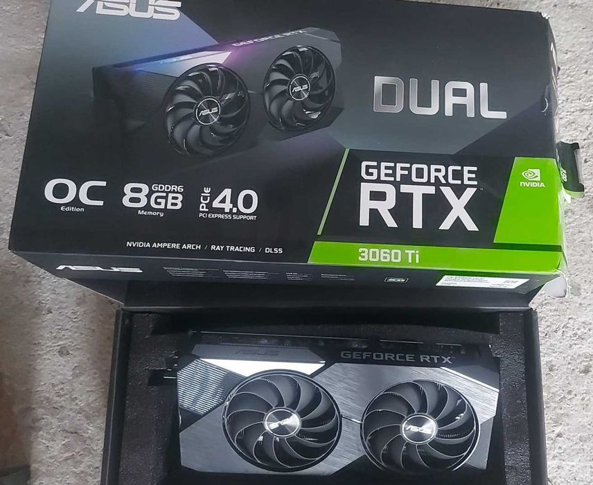Placa video Asus Dual RTX 3060ti , 8GB GDDR6, 256-bit , la cutie Iasi • OLX.ro