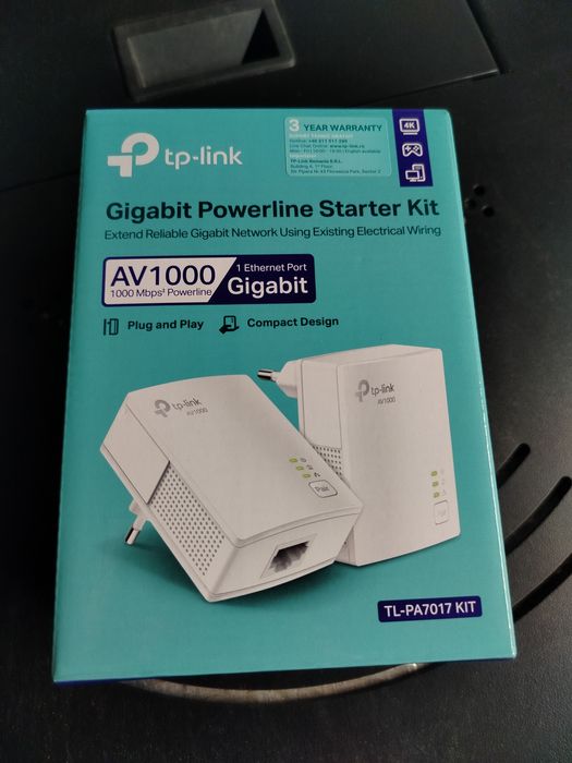 TP-LINK PowerLine мрежов адаптери 1000 Мбит TL-PA7017 KIT AV1000 гр ...