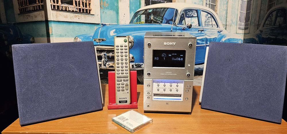 Sistem audio Sony CMT MD 1 - radio minidisc auxiliar boxe telecomanda ...