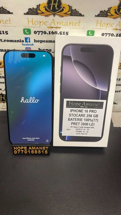 Hope Amanet P3 Iphone 16 Pro 256 GB Bucuresti Sectorul 6 • OLX.ro