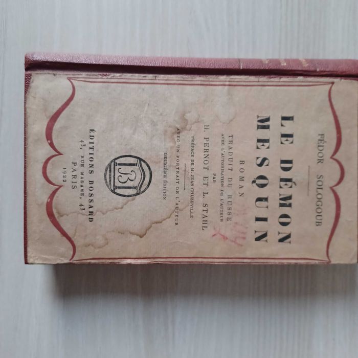 Carte rara in limba franceza Le Demon Mesquin, 1922 Bucuresti Sectorul ...