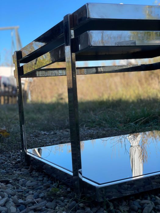 Masa cafea Design /sticla neagra /Tempered Glass/ Inox Iasi • OLX.ro