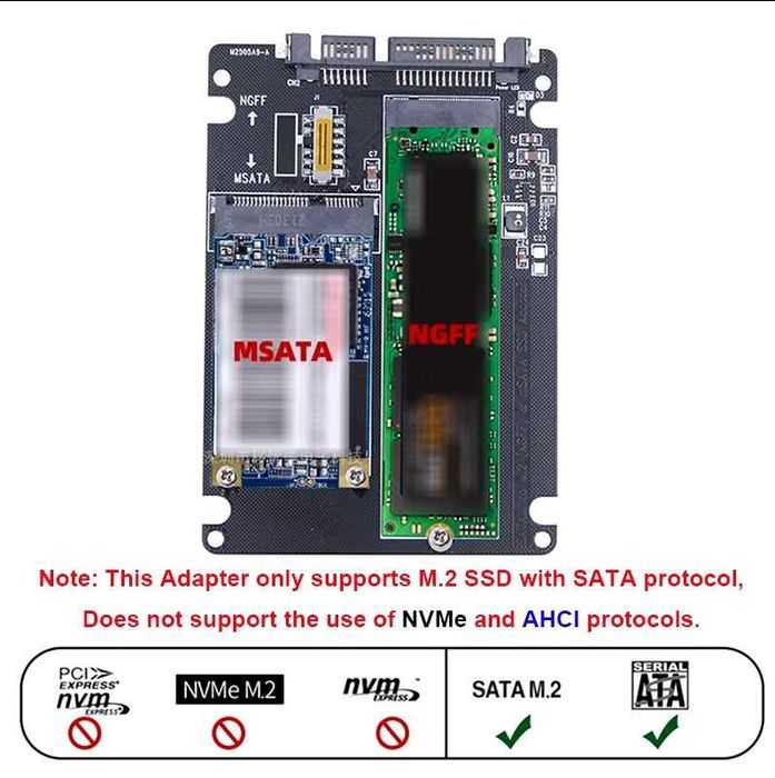 Adaptor M.2 NGFF SSD sau MSATA SSD Sibiu • OLX.ro
