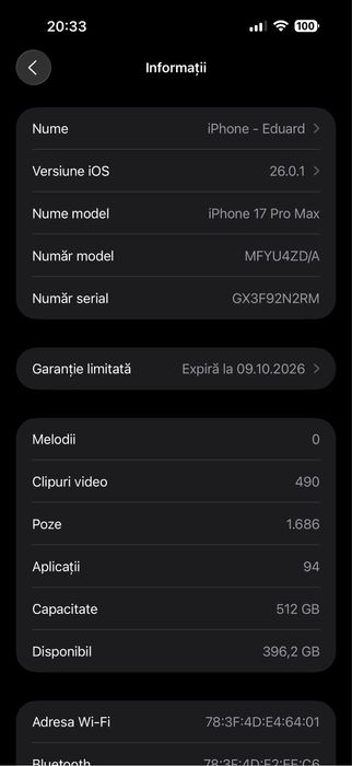 IPhone 17 Pro Max - 512GB - Deep Blue Bucuresti Sectorul 6 • OLX.ro