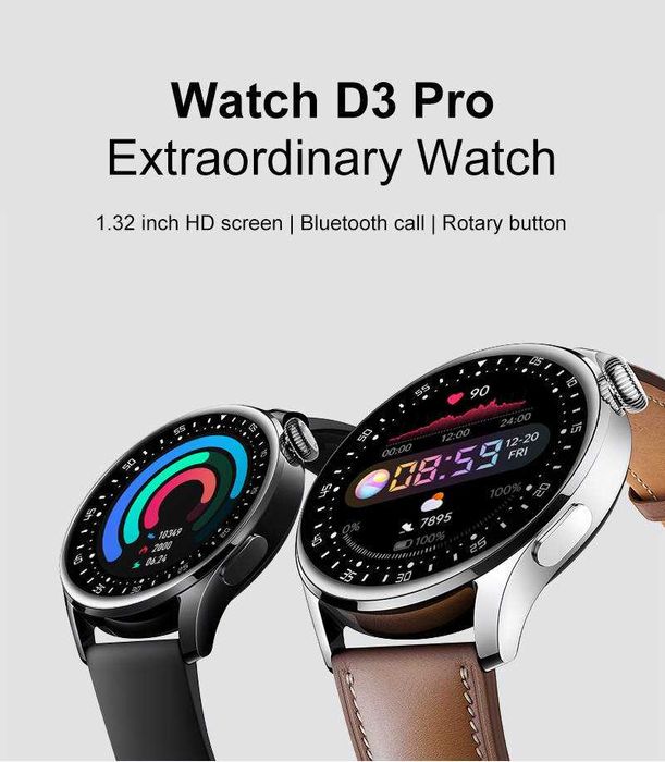 Ceas barbati SmartWatch elegant D3 PRO, apelare voce, GPS - Cadou Campina • OLX.ro
